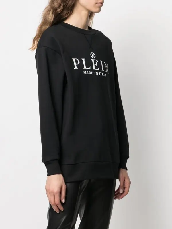 Philipp Plein Logo-print Cotton Sweatshirt - Black
