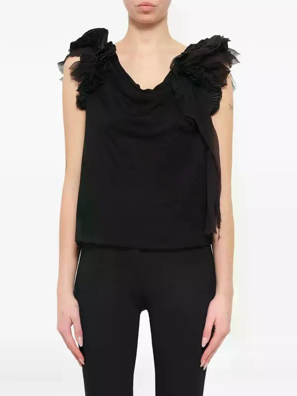 Givenchy Off-shoulder Frill Trim Blouse