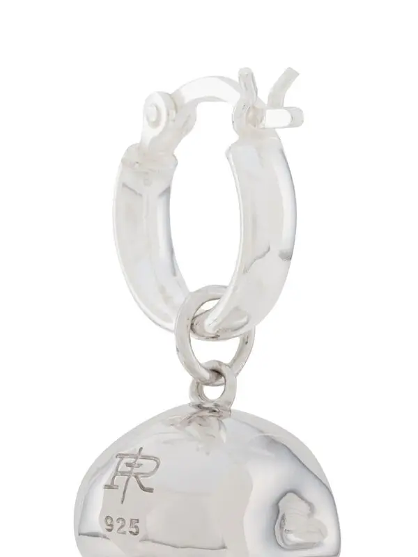 TRUE ROCKS Skull Hoop Earring - Metallic