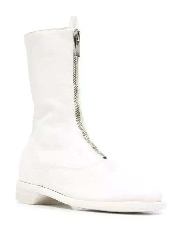 Guidi 310 Zip-up Ankle Boots - White