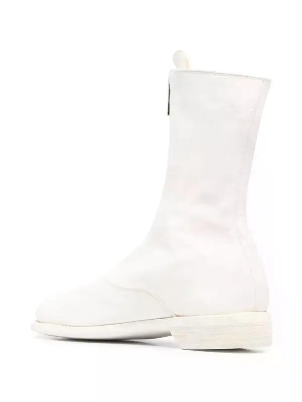 Guidi 310 Zip-up Ankle Boots - White