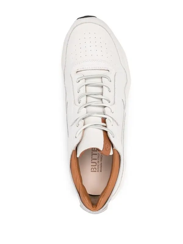 BUTTERO® Vinci Crackle-effect Leather Sneakers