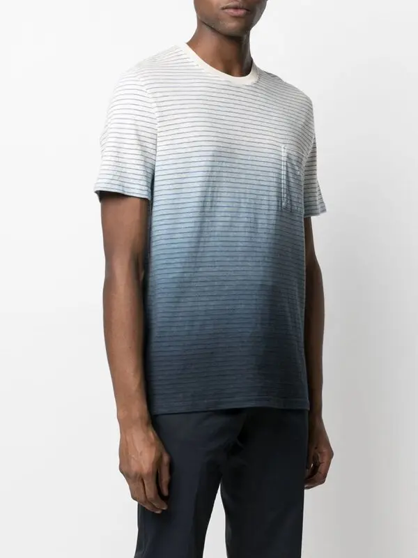 ROBERTO COLLINA Striped Ombré T-shirt