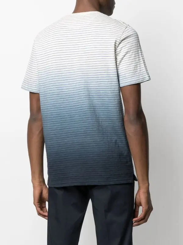ROBERTO COLLINA Striped Ombré T-shirt