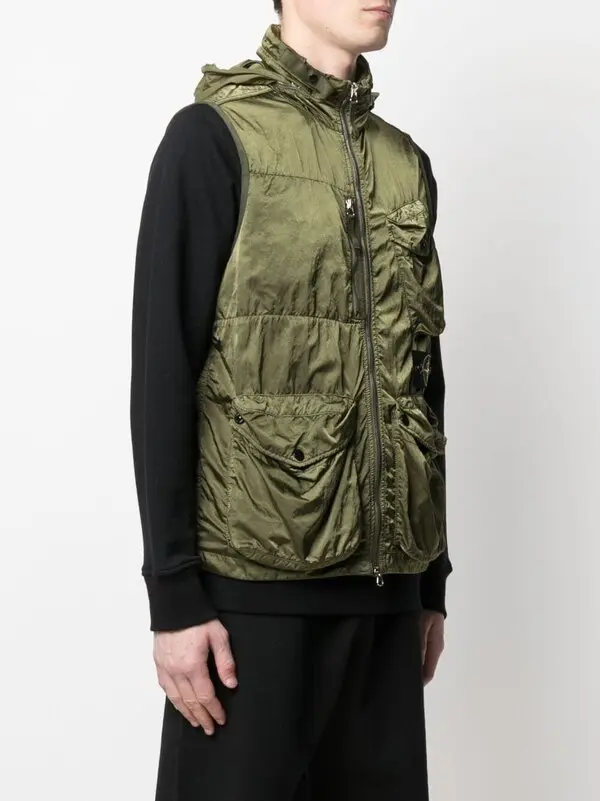 Stone Island Garent-Dyed Tc Tactical Vest - Green | Editorialist