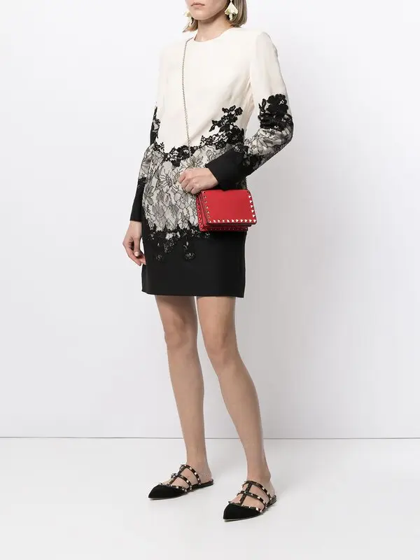 Valentino Garavani Lace-embellished Shift Dress