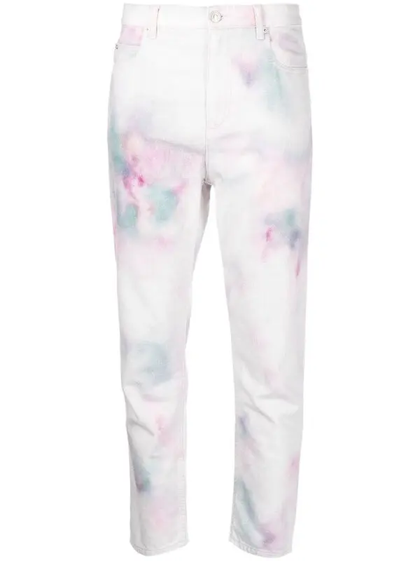 MARANT ETOILE Abstract-print Cropped Trousers