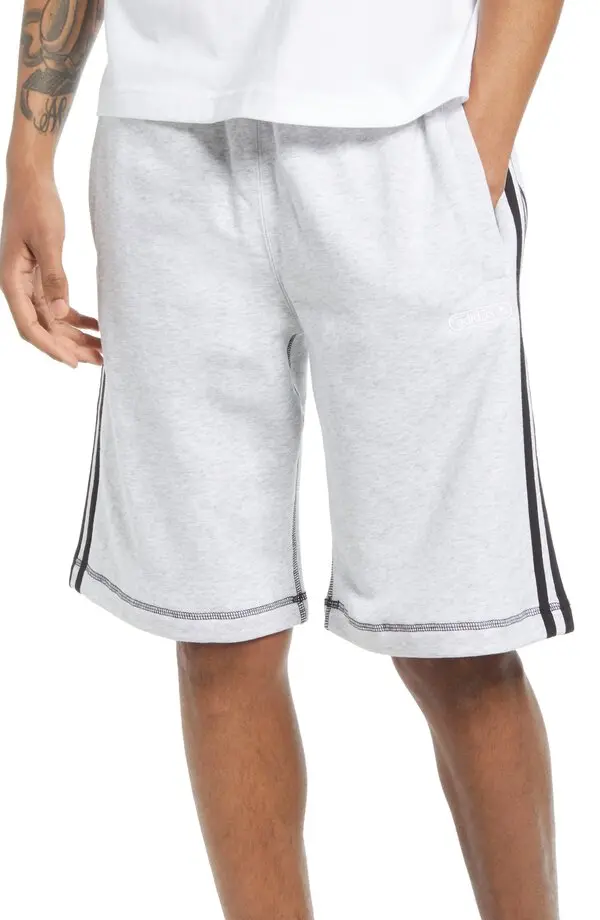 Adidas Originals By Alexander Wang Contrast Stitch Shorts - Grey