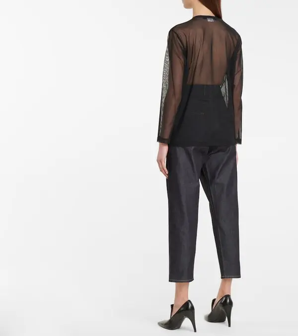 Junya Watanabe Sequined Mesh Top
