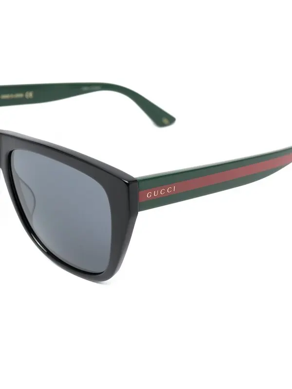 Gucci Web-stripe D-frame Sunglasses