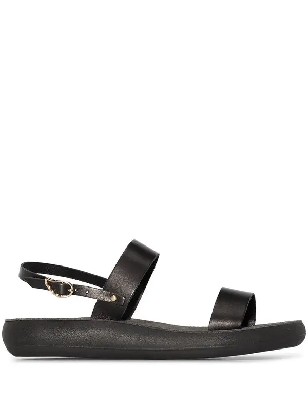 ANCIENT GREEK SANDALS Clio Comfort Flat Sandals - Black