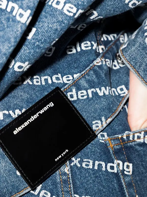 Alexander Wang Diagonal-logo Denim Jacket