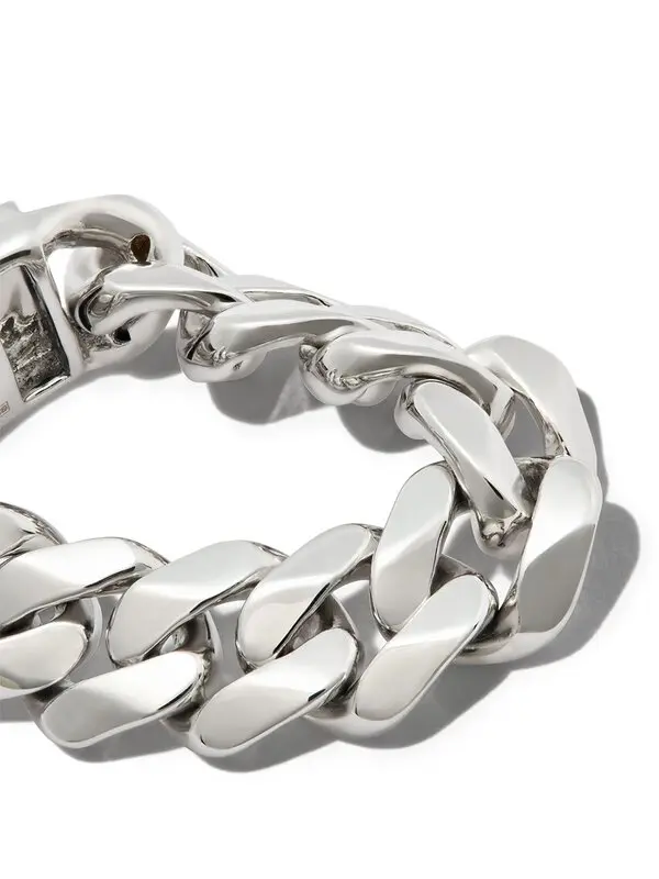 Shay 18k White Gold Id Flat Link Ring