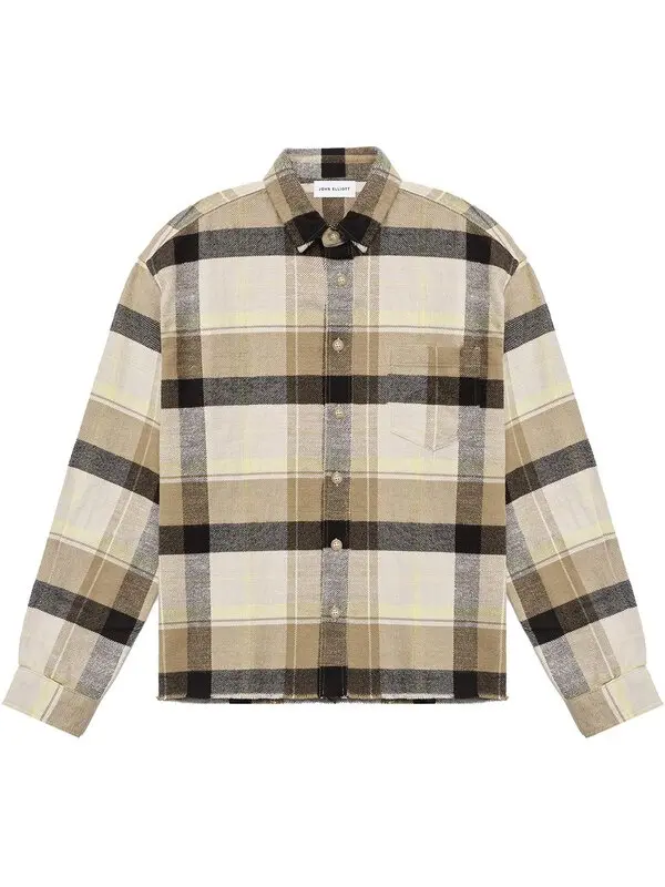 John Elliott Check-print Button-up Shirt