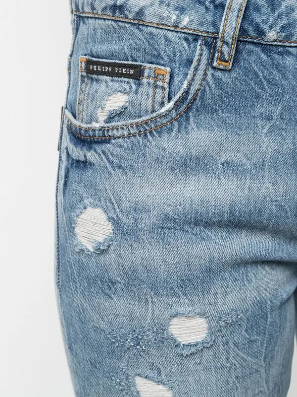 Philipp Plein Distressed Boyfriend Jeans