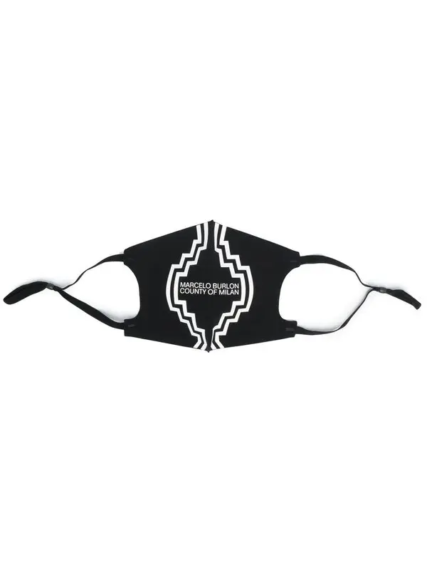 COUNTY OF MILAN Logo Print Face Mask - Black