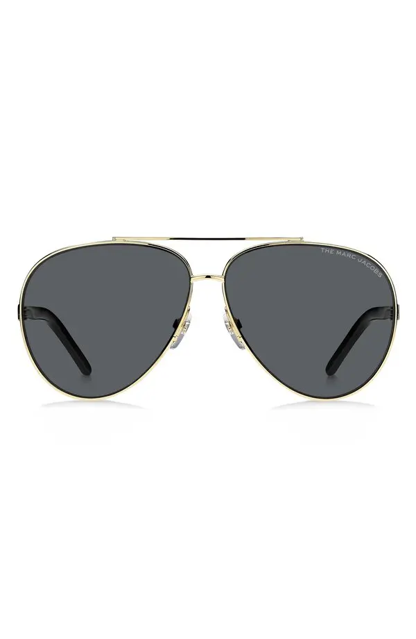 Marc Jacobs 62mm Gradient Oversize Aviator Sunglasses - Gold  display picture 3