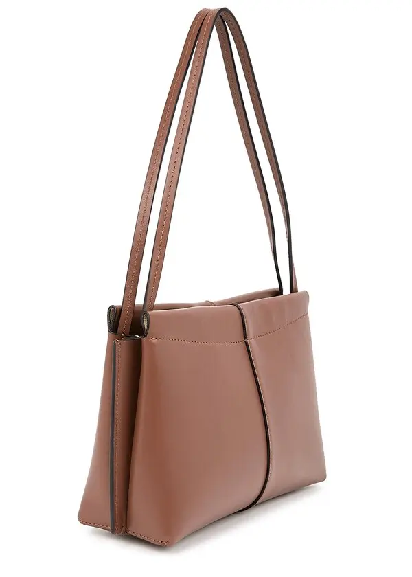 Wandler Carly Mini Leather Top Handle Bag - Brown | Editorialist