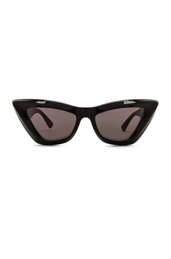Bottega Veneta Classic Ribbon Cat Eye Sunglasses - Shiny Black