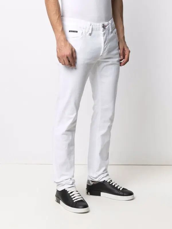 Philipp Plein Straight-cut Jeans - White