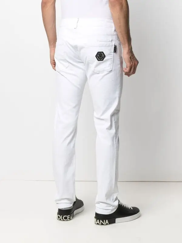 Philipp Plein Straight-cut Jeans - White