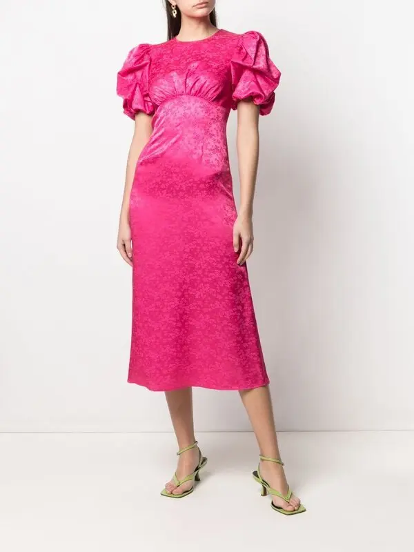 Andamane Satin Floral-print Dress
