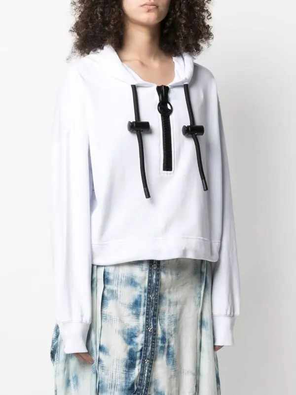 DIESEL® Cropped Cotton Hoodie