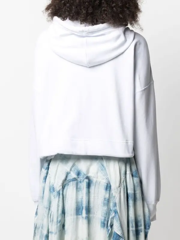 DIESEL® Cropped Cotton Hoodie