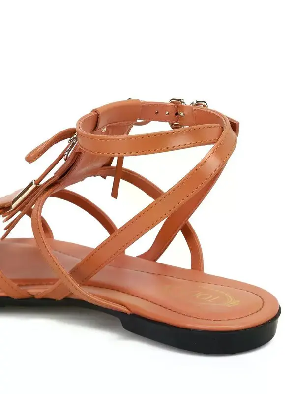 TOD'S Fringed Flat Sandals