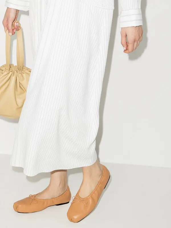 Khaite Ashland Ruched Ballerina Shoes