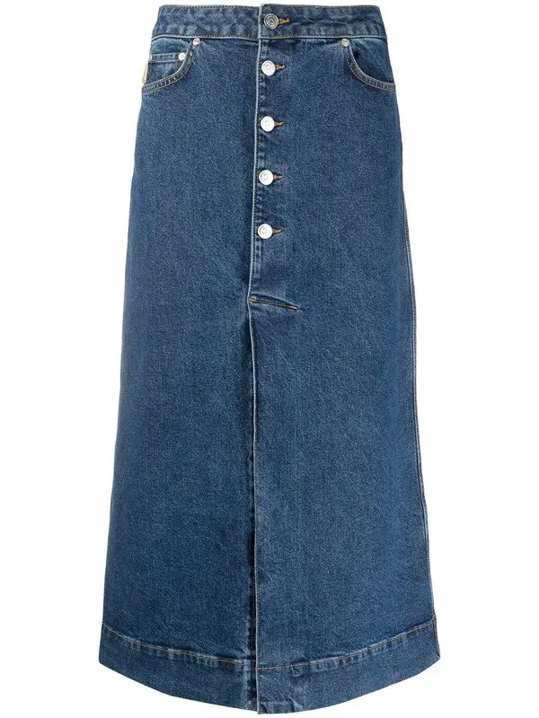 GANNI Comfort Stretch Midi Skirt