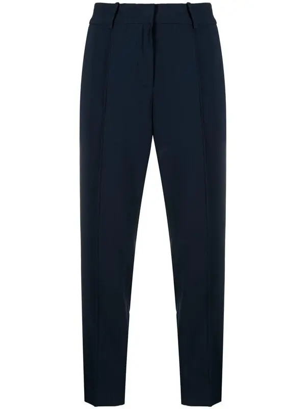 Michael Kors Cropped Crepe Trousers - Blue