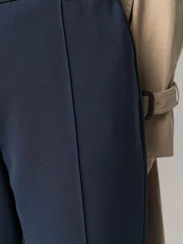 Michael Kors Cropped Crepe Trousers - Blue