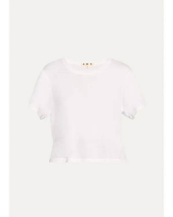 AMO Babe Cropped Tee - White