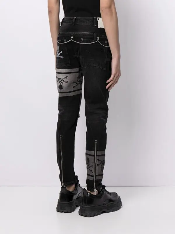 C2h4 X Mastermind Japan Skinny Jeans - Black | Editorialist