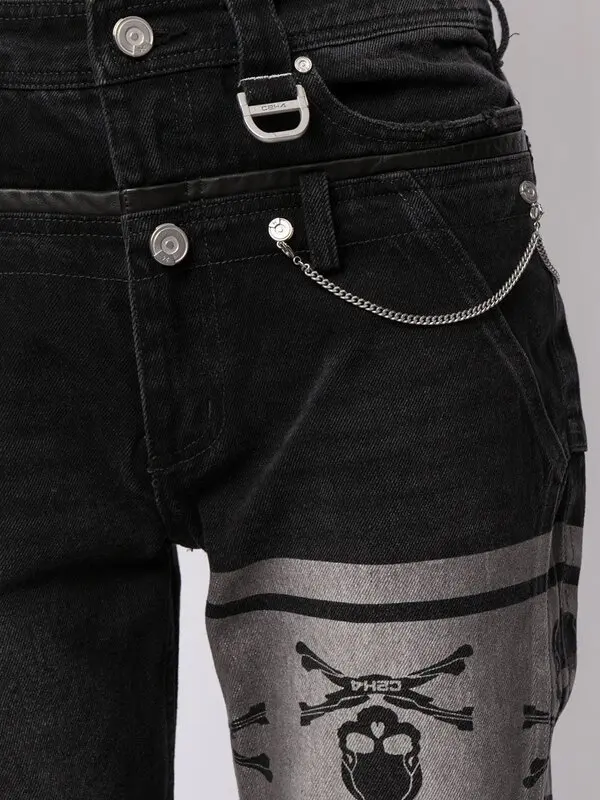 C2h4 X Mastermind Japan Skinny Jeans - Black | Editorialist