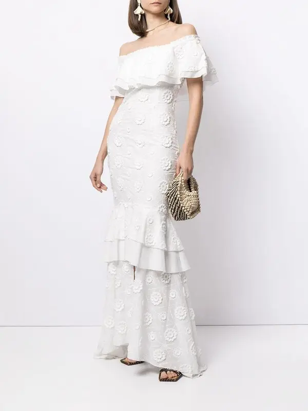we are kindred charlotte off shoulder dress We Are Kindred Ruffled Off-Shoulder Dress - White