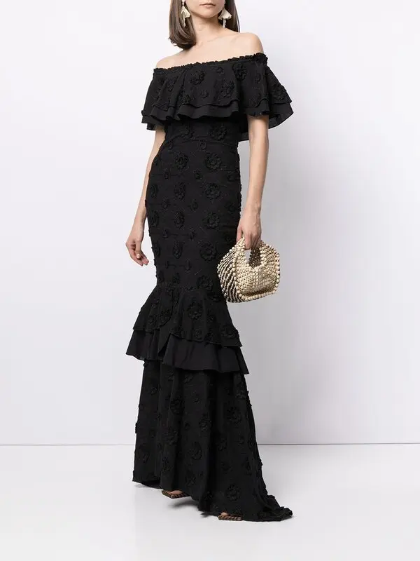 we are kindred charlotte off shoulder dress NEW We Are Kindred Jude Off Shoulder Dress in Black Camellia Size 8 AU