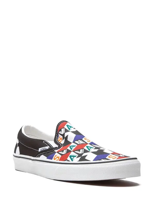 VANS Slip-on Checker Cube Sneakers - Black