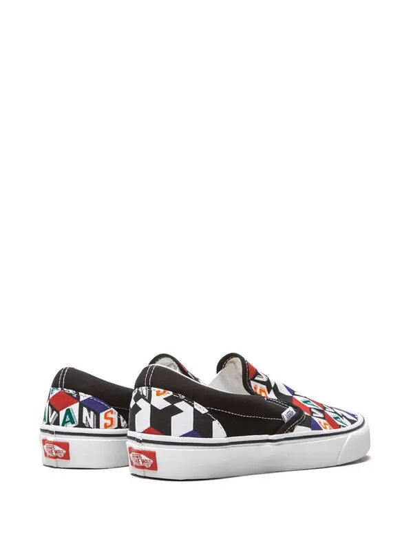 VANS Slip-on Checker Cube Sneakers - Black