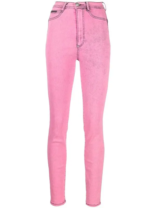 Philipp Plein High-waist Jeggings - Pink