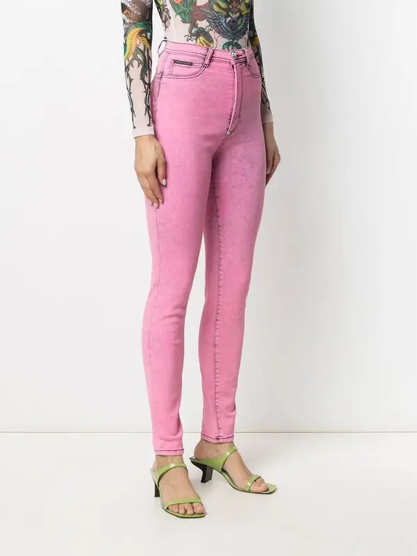 Philipp Plein High-waist Jeggings - Pink