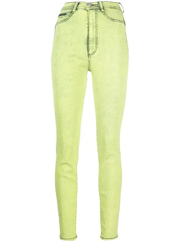 Philipp Plein Super High Waist Jeggings - Yellow