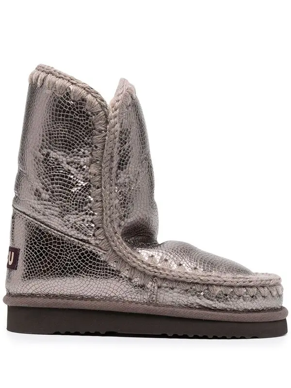 Mou Eskimo Metallic Boots - Silver