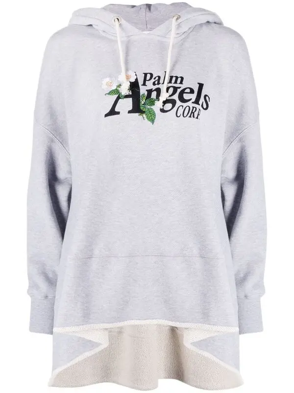 Palm Angels Daisy Logo Drawstring Poncho
