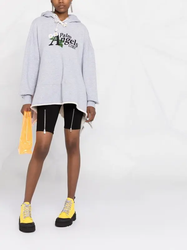 Palm Angels Daisy Logo Drawstring Poncho