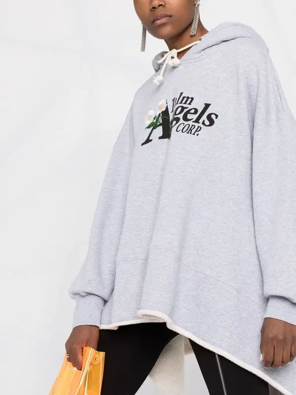 Palm Angels Daisy Logo Drawstring Poncho