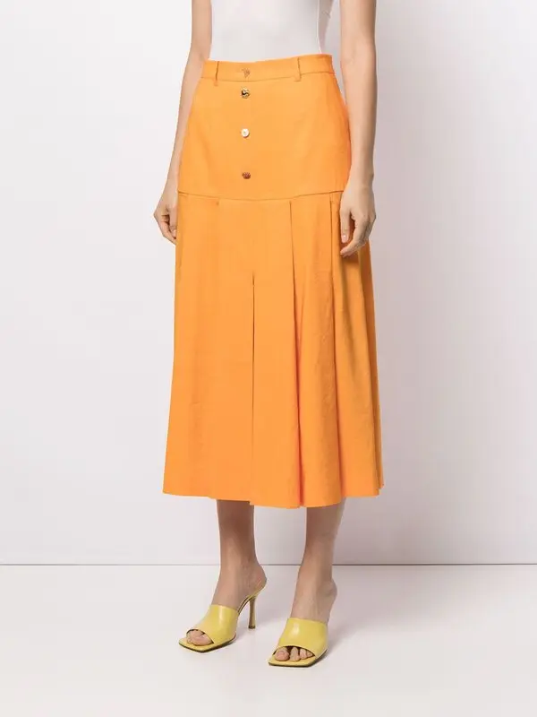 REJINA PYO Button-detailed Midi Skirt