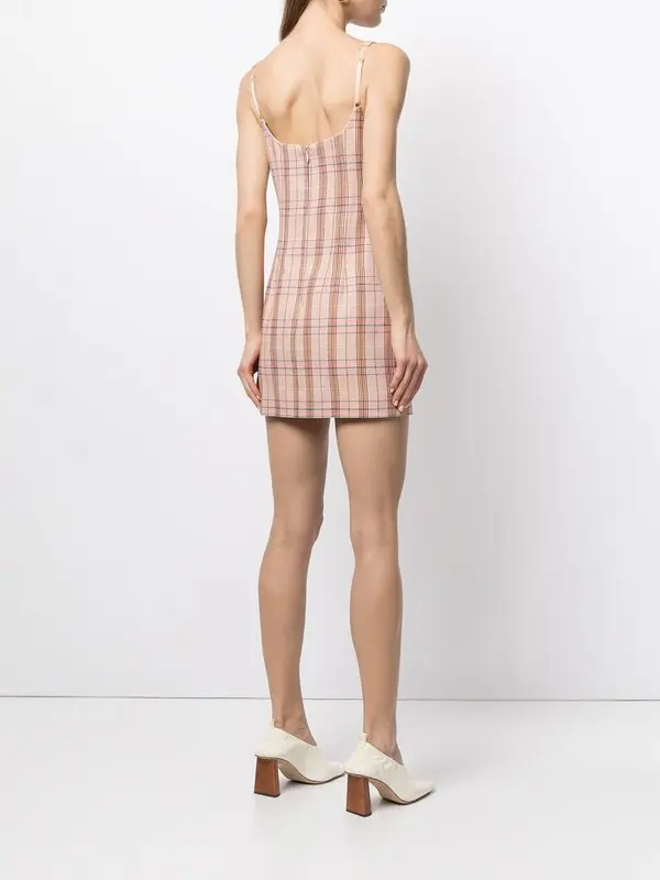 Manning Cartell Plaid-Check Mini Dress In Pink - 47% Off | Editorialist