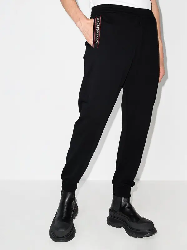 Alexander McQueen Logo-tape Straight-leg Track Pants